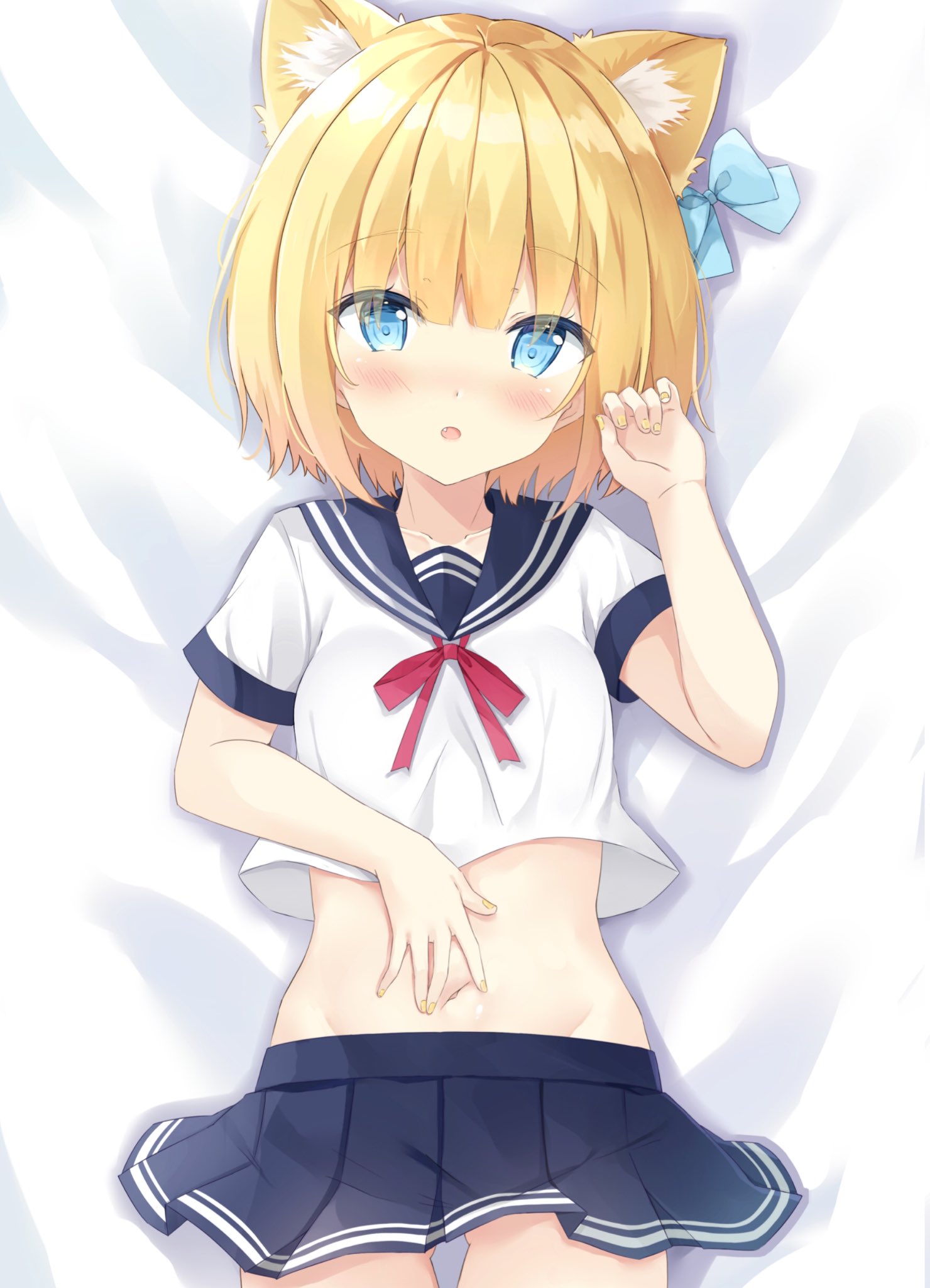 saeki sola rukiroki channel sasugano roki animal ears loli nekomimi seifuku skirt lift | #806501 ...